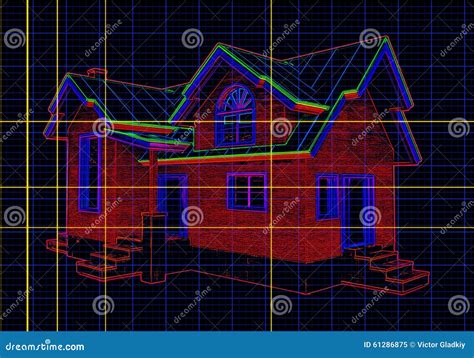 Architectural Background Simulation Of 3d View Stock Illustration Illustration Of Structure