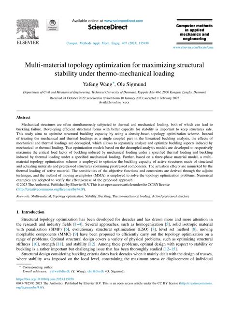 Pdf Multi Material Topology Optimization For Maximizing Structural