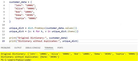 Remove Duplicates From A Dictionary In Python