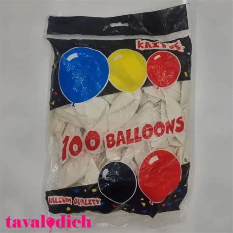 بسته بادکنک سفید 100 تایی کایو بهترین قیمت بازار