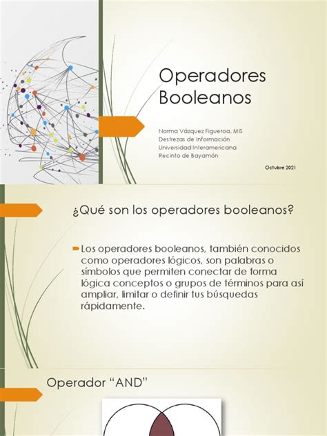 Operadores Booleanos Pdf