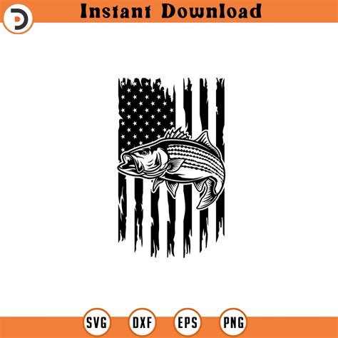 Striped Bass Svg Inspire Uplift