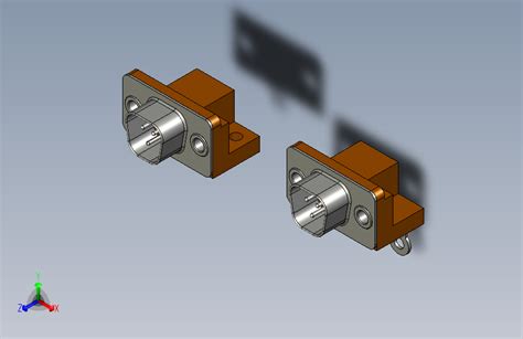03针板和机箱插孔兼容d Xxp插头锌111 03 Step 模型图纸下载 懒石网
