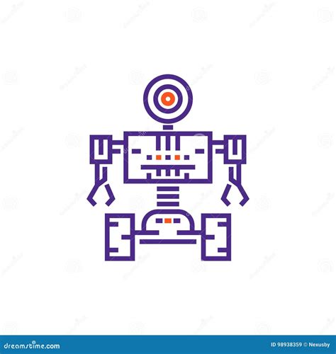 Robotics Robot Conveyor Outline Icon Set Of Robotics Illustration Icons Signs Symbols Can Be
