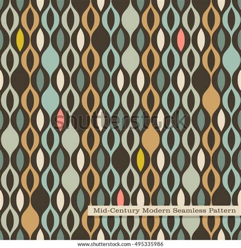 Seamless Retro Pattern Mid Century Modern Stock Vector Royalty Free 495335986