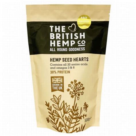 The British Hemp Co Hulled Hemp Seed Hearts 500g