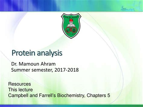 PPT Protein Analysis PowerPoint Presentation Free Download ID