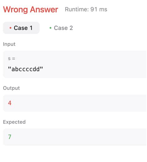Why Does The Test Case Fail C