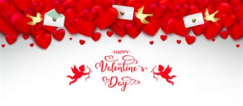 3d 현실 붉은 마음 핸드 레터링 문자 봉투 및 검은 배경에 새 Cupids 함께 발렌타인 데이 배경 벡터 일러스트 레이 션 3차원 형태에 대한 스톡 벡터 아트 및 기타