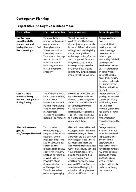 Contingency Form DOCX Cameras And Camcorders Consumer Electronics