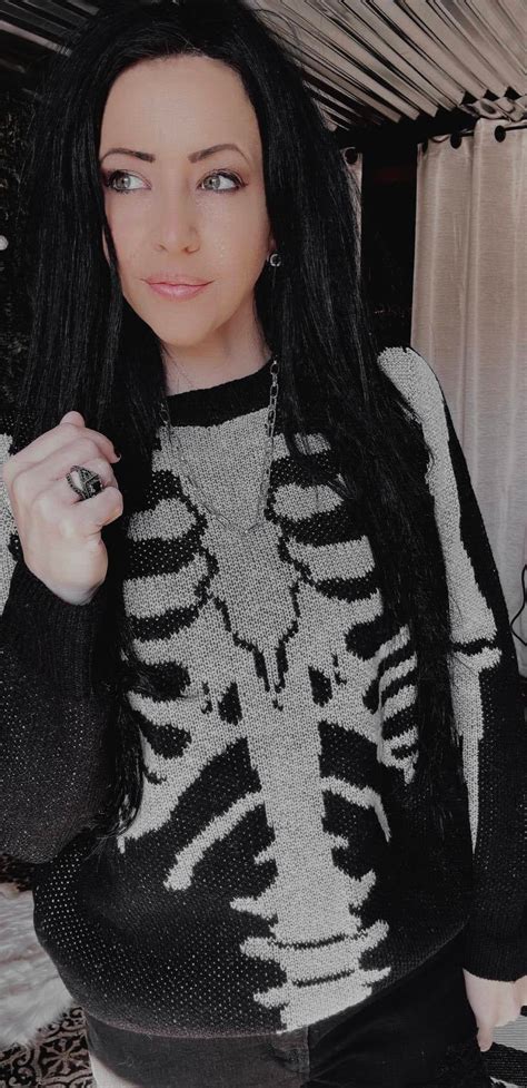 ribcage front and back knit sweater bad ghoul clothing co