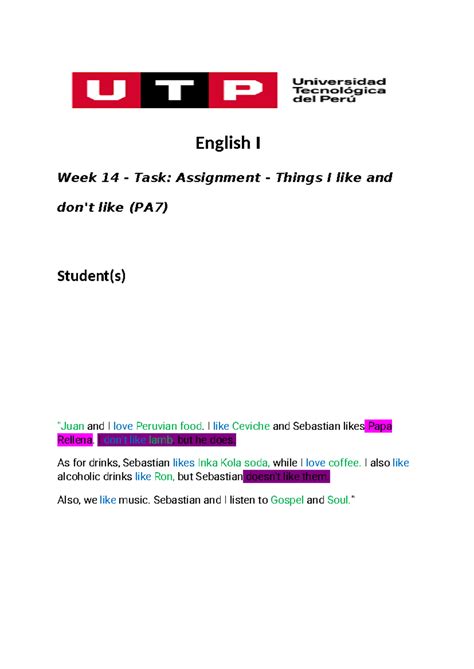 🔴 Ac S14 Week 14 Task Assignment Things I Like And Dont Like