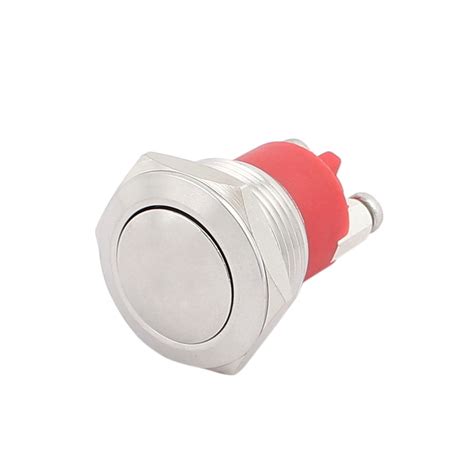 AC250V 3A 19mm Cambered Metal Momentary Push Button Switch Screw Terminals Red Walmart Canada