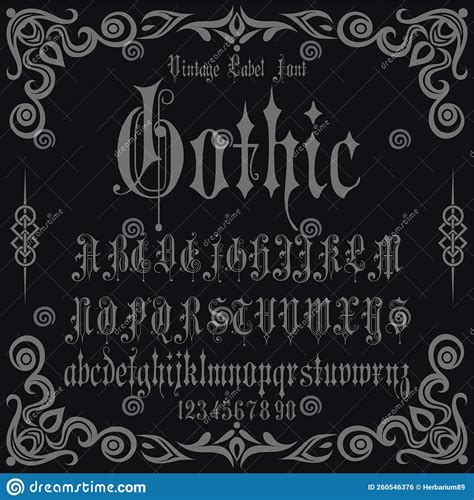 Font Typeface Script Stock Illustration Illustration Of Character 260546376