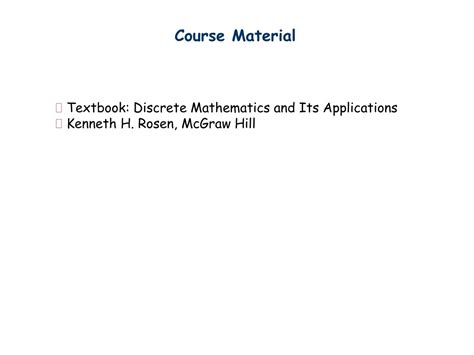 Ppt Discrete Structures For Computer Science Course Powerpoint Presentation Id9644010