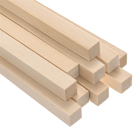 Uxcell 10 Pack Varillas Cuadradas De Madera 2564 X 10 Pulgadas