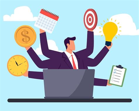 Premium Vector Multitasking Or Manage Project Task Or Work Efficiency