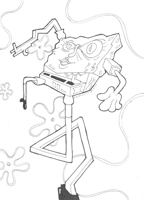 Spongebob Geometric Confusion Lineart By Sangheliomars On Deviantart