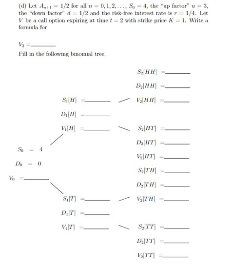 1 Consider The Binomial Asset Pricing Model As In