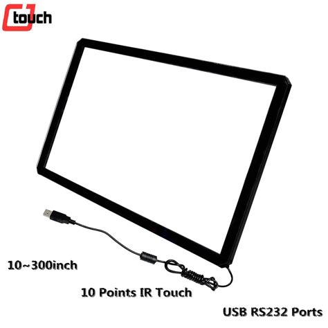 Ir Infrared Touchscreen 23 6 Inch Touch Panels Frame Advertising Floor Standing Led Usb Rs232