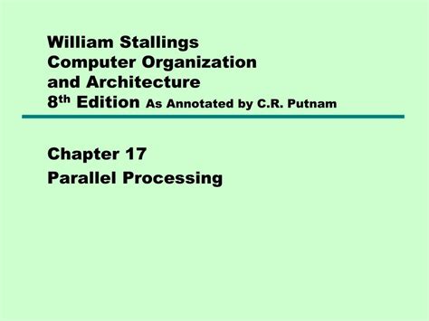 Ppt Chapter 17 Parallel Processing Powerpoint Presentation Free