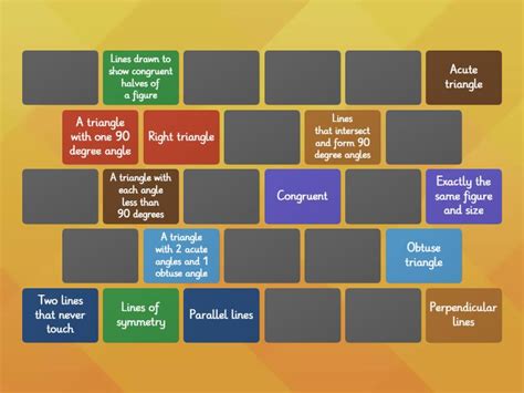 Geometric Attributes Vocabulary Matching Pairs
