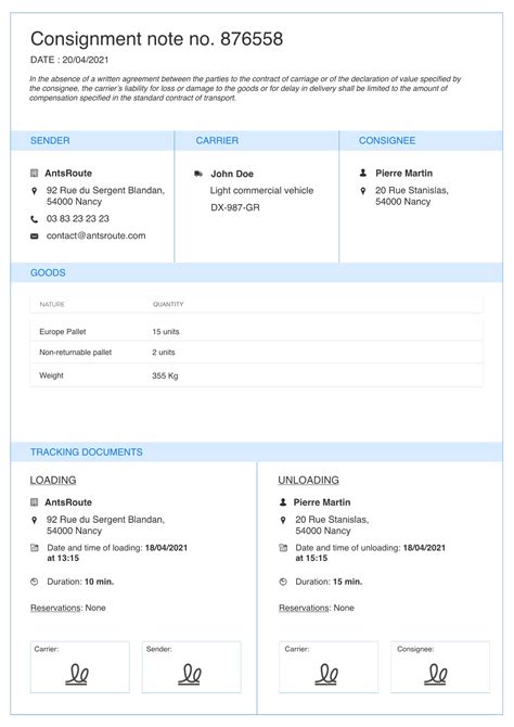 The Consignment Note An Essential Document Antsroute