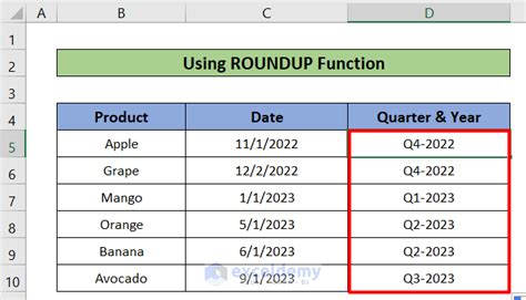 how to convert a date to a quarter and year in excel 3 methods