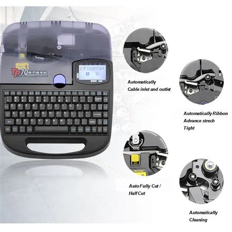 열 수축 Tp76 Pvc 케이블 라벨 프린터 Tp L062y 튜브 인쇄 노란색 컬러 접착 종이 스티커 Buy 열전달 Tp70 Tp76 Tp86 Pvc 케이블 라벨 프린터