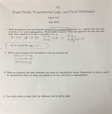 Solved Truth Tables Propositional Logic And Proof Chegg