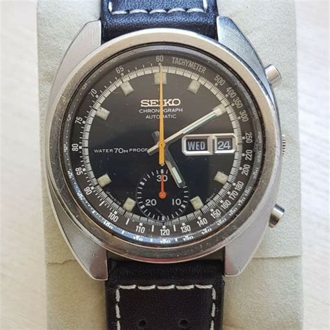 Rare Seiko 6139 6010 Automatic Chronograph Sep 1969 Proof Dial Aka