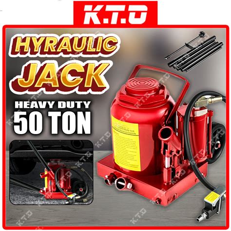 50 Ton Heavy Duty Air Hydraulic Bottle Jack With Hand Pump Lifting