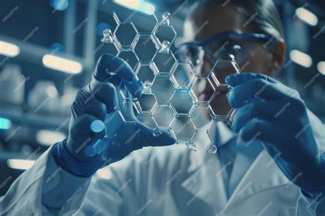 Premium Photo Doctorscientist Hands Touch Virtual Molecular Structures In A Science Lab