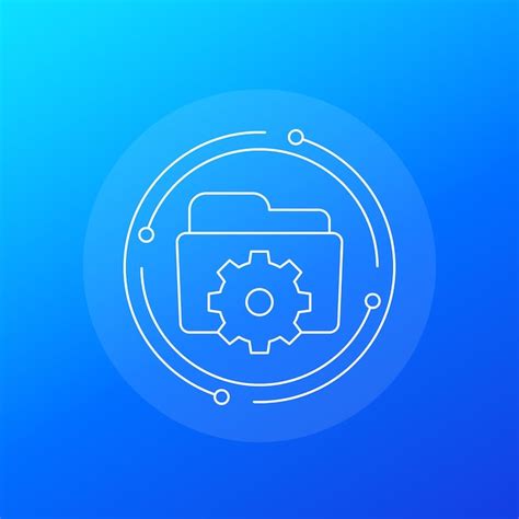 Premium Vector Folder Settings Line Vector Icon