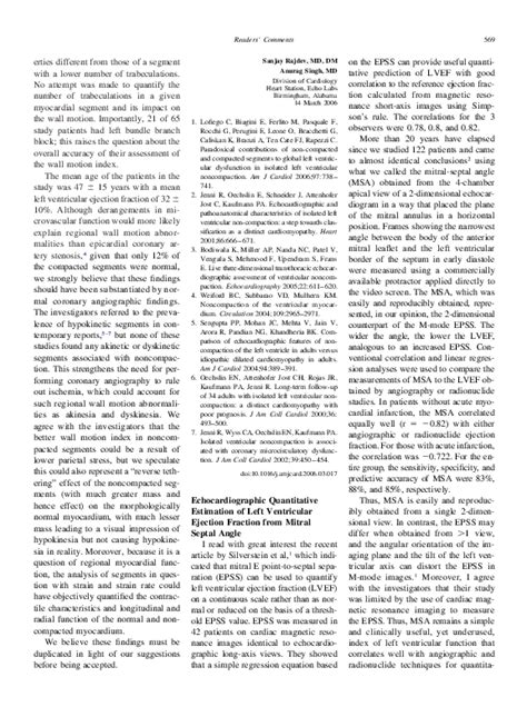 Pdf Echocardiographic Quantitative Estimation Of Left Ventricular Ejection Fraction From