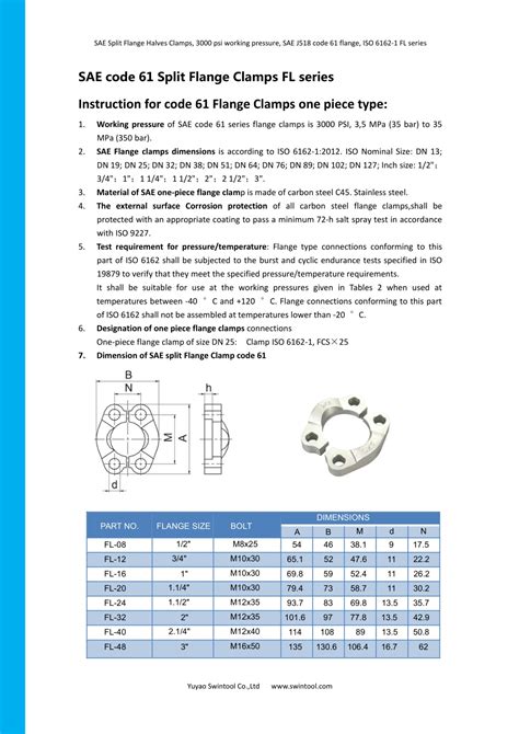 Ppt 3 Sae Split Flange Clamps Code 61 Fl Series Powerpoint