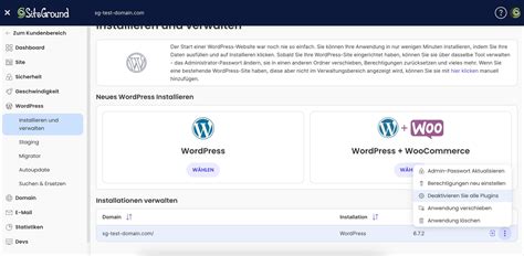 Wie Deaktiviert Man Alle Wordpress Plugins In Den Site Tools Siteground Kb