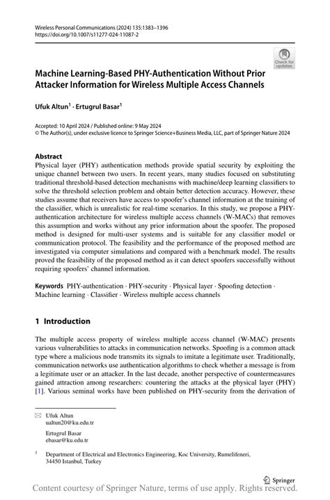 Machine Learning Based Phy Authentication Without Prior Attacker