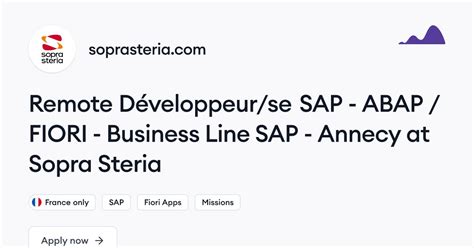 Remote Développeurse Sap Abap Fiori Business Line Sap Annecy