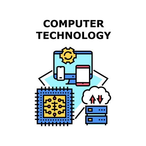 Computer Technology Icon Vector Illustration Vector Art At Vecteezy