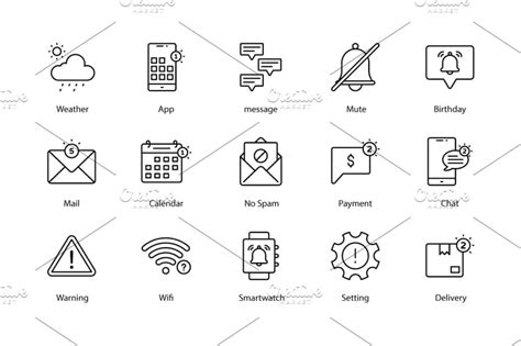 Notifications Icons Masterbundles