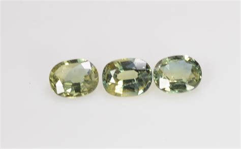 6x5 Mm Natural Calibrated Green Sapphire Loose Gemstone Oval Cut Thai