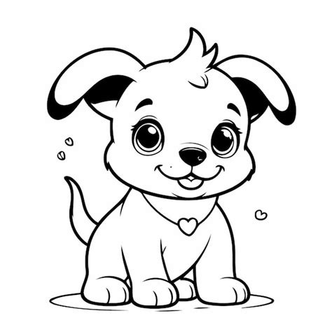 귀여운 터 일러스트레이션 어린이용 강아지 그림 프리미엄 벡터