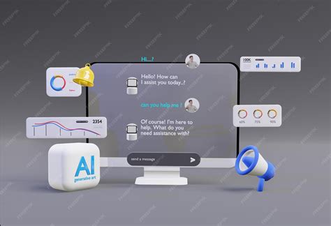 Premium Photo 3d Computer Ai Robot Chatbot Web Uiux Software