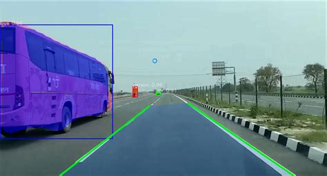 Instance Segmentation Of Objects With Lane Detection On Road By