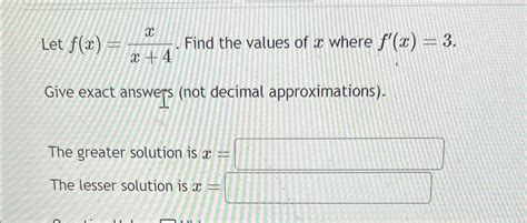 Solved Let F X Xx Find The Values Of X Where Chegg Com