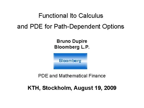 Functional Ito Calculus And Pde For Pathdependent Options