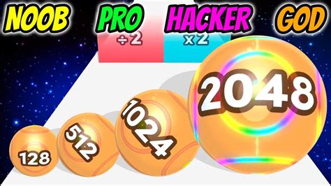 Hopping Balls Run NOOB Vs PRO Vs HACKER Vs GOD YouTube