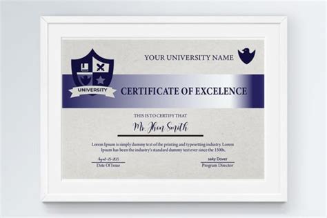 Certificate Of Excelence Template Graphic By Photowall · Creative Fabrica