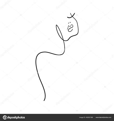 笔刷裸女轮廓 线条艺术boho打印 绕道现代艺术 图库矢量图像 knstart 492951366